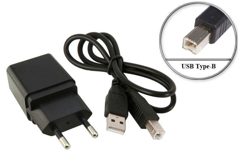 Адаптер (блок) питания 5V, USB-B, комплект с кабелем для зарядки считывающего устр-ва VGL Патруль 3