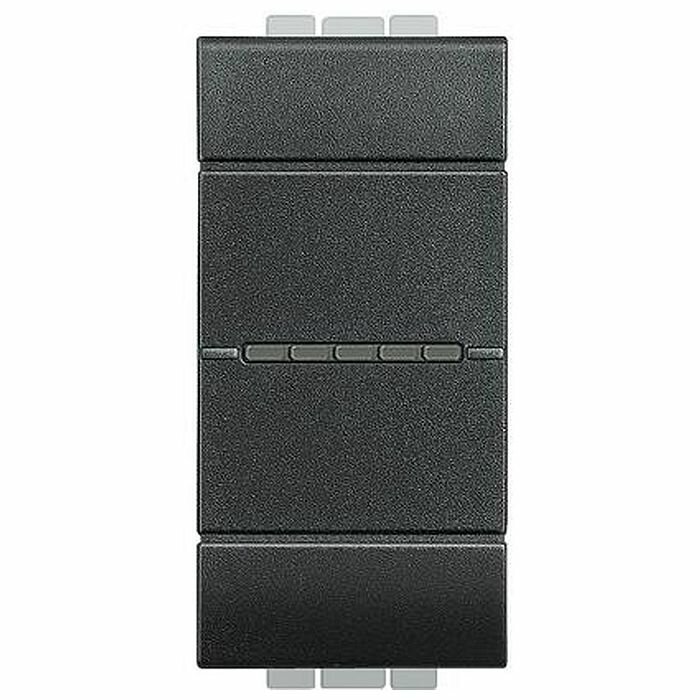 Выключатель Axial, 16 А 250 В~ 1 модуль. Цвет Антрацит. Bticino LIVINGLIGHT. L4051AN