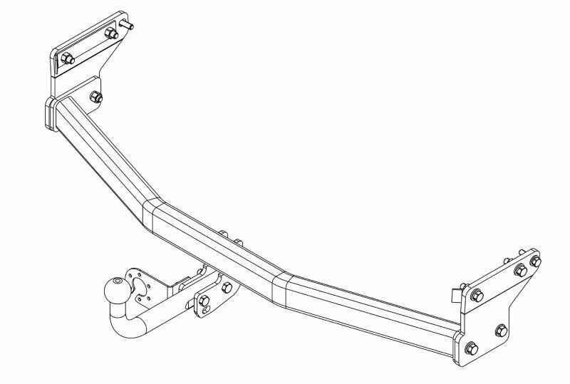 Фаркоп AvtoS HY 33 для Hyundai Tucson 2018-(паспорт и сертификат в комплекте)(без электрики)