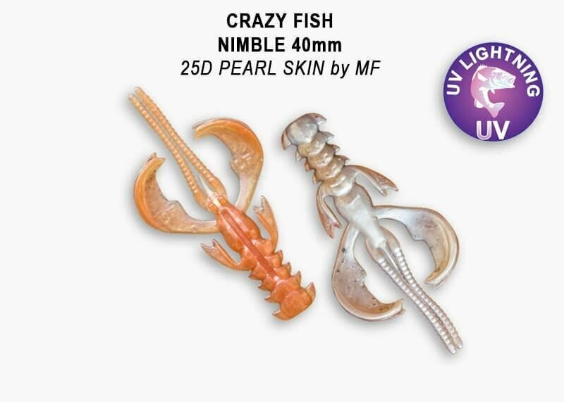 Силиконовые приманки Crazy Fish Nimble 1.6" 49-40-25d-6 кальмар
