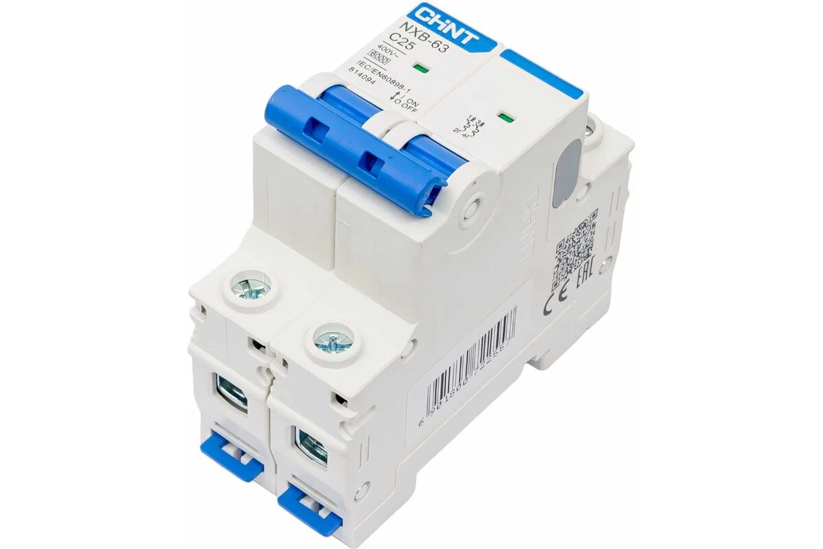 CHINT NXB-63 2P 25A 6kA тип C автоматический выключатель 814094 распределительных щитков