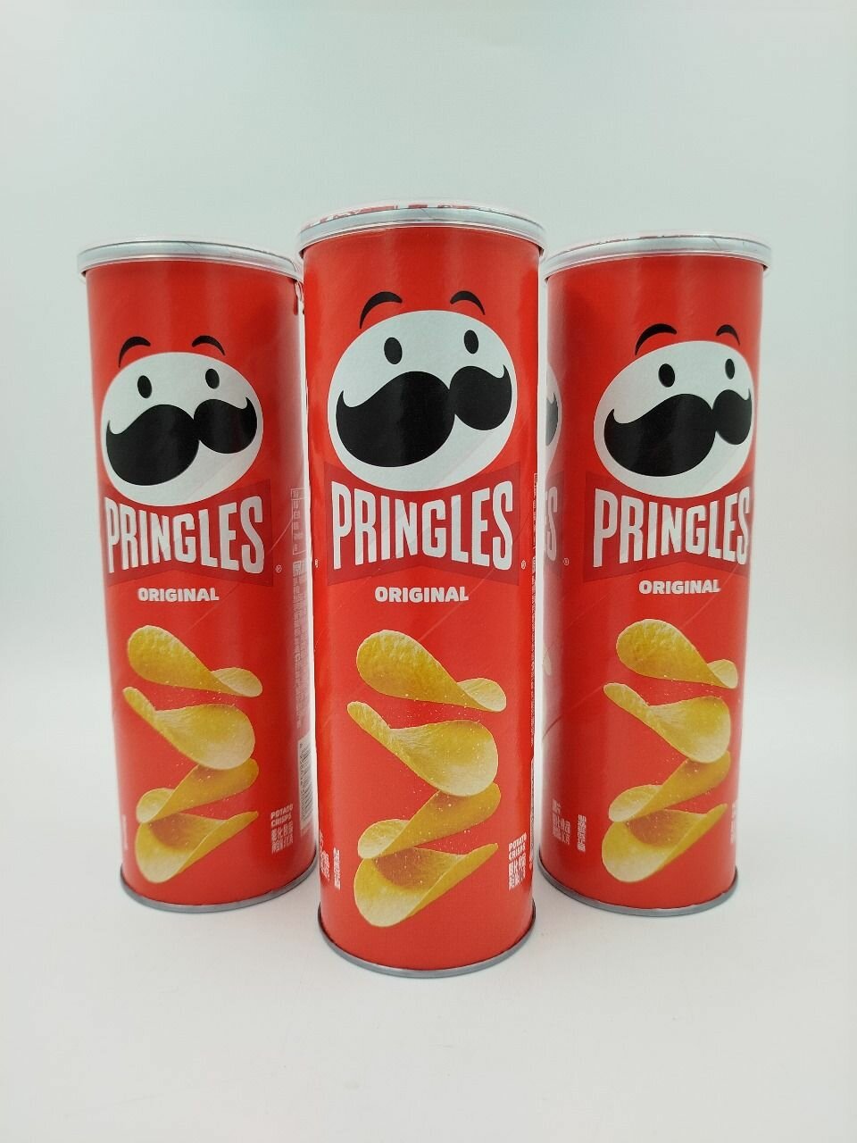 Картофельные чипсы Pringles с оригинальным вкусом 3 шт по 110 гр. Китай