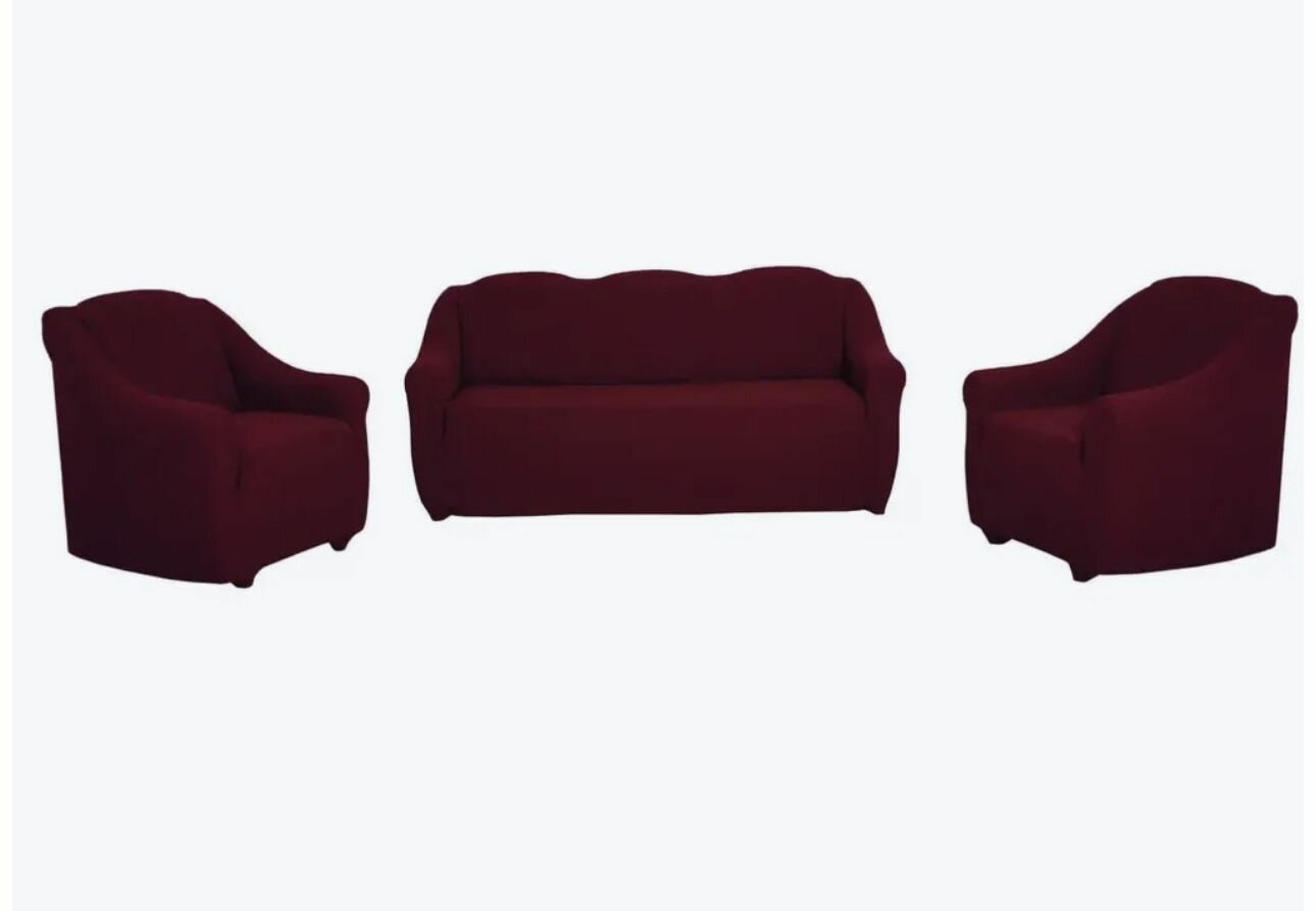 Набор чехлов жаккардовый на диван и 2 кресла, универсальный