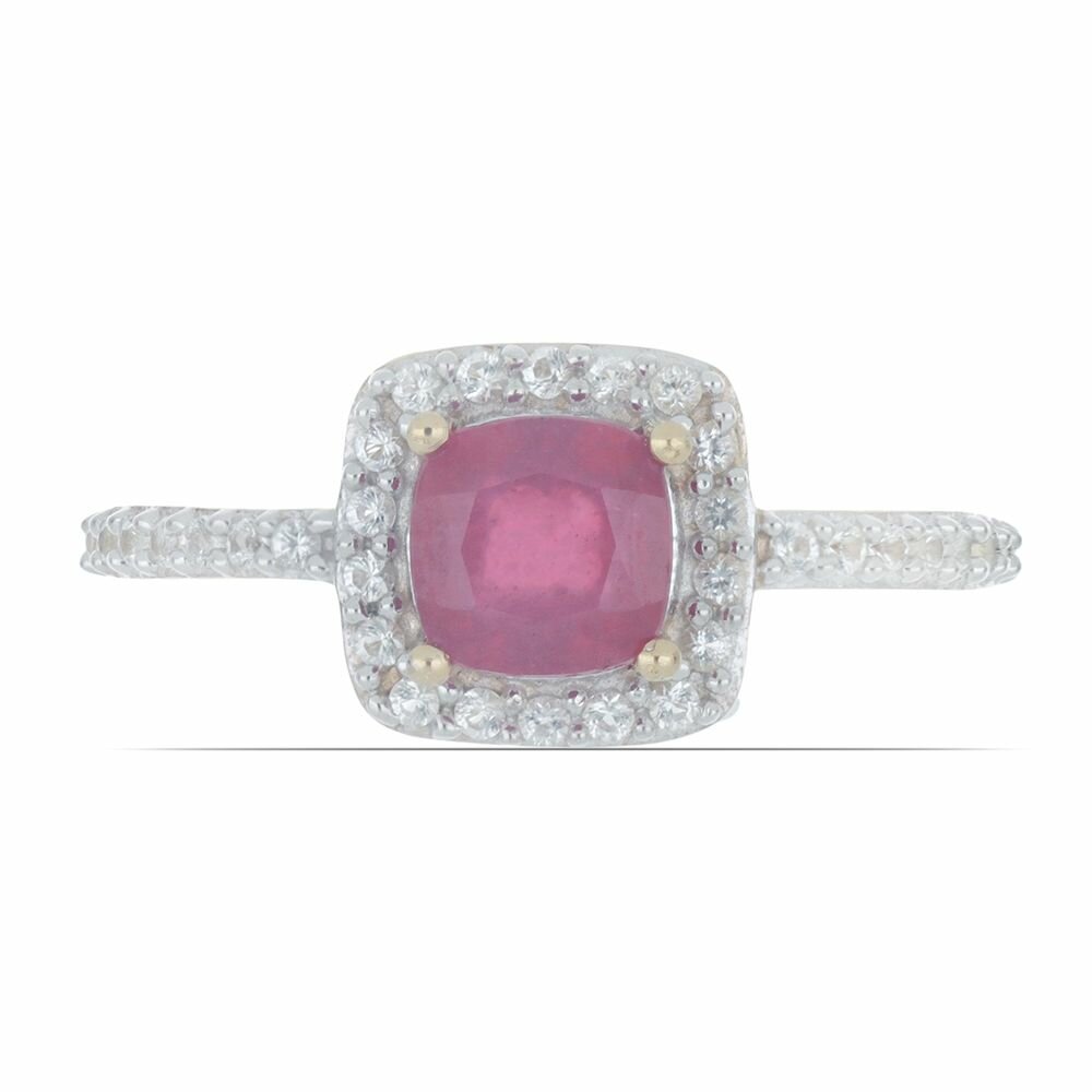 Кольцо Ювелирия, серебро, 925 проба, рубин, топаз