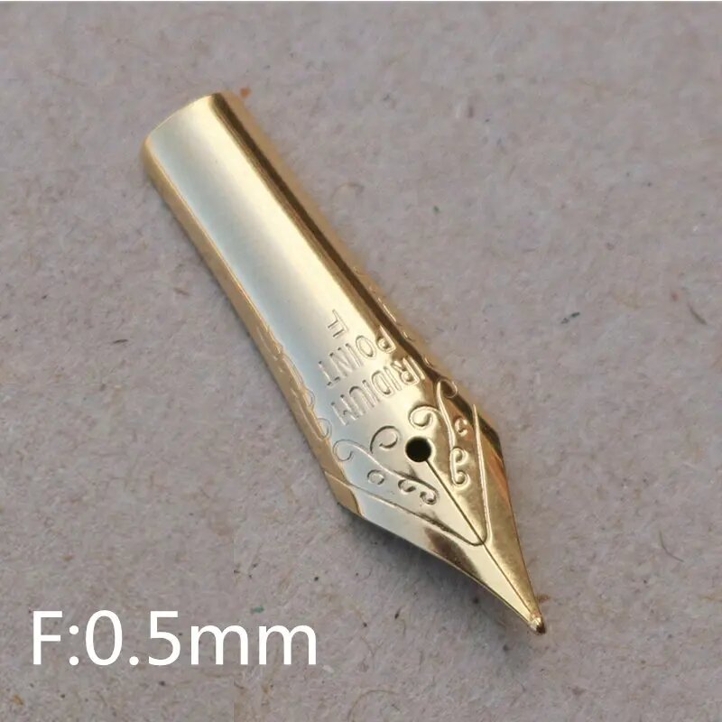 Наконечники для перьевых ручек ZYCC золотые Иридиевые F 0,5 мм EF 0,38 мм golden F Tip