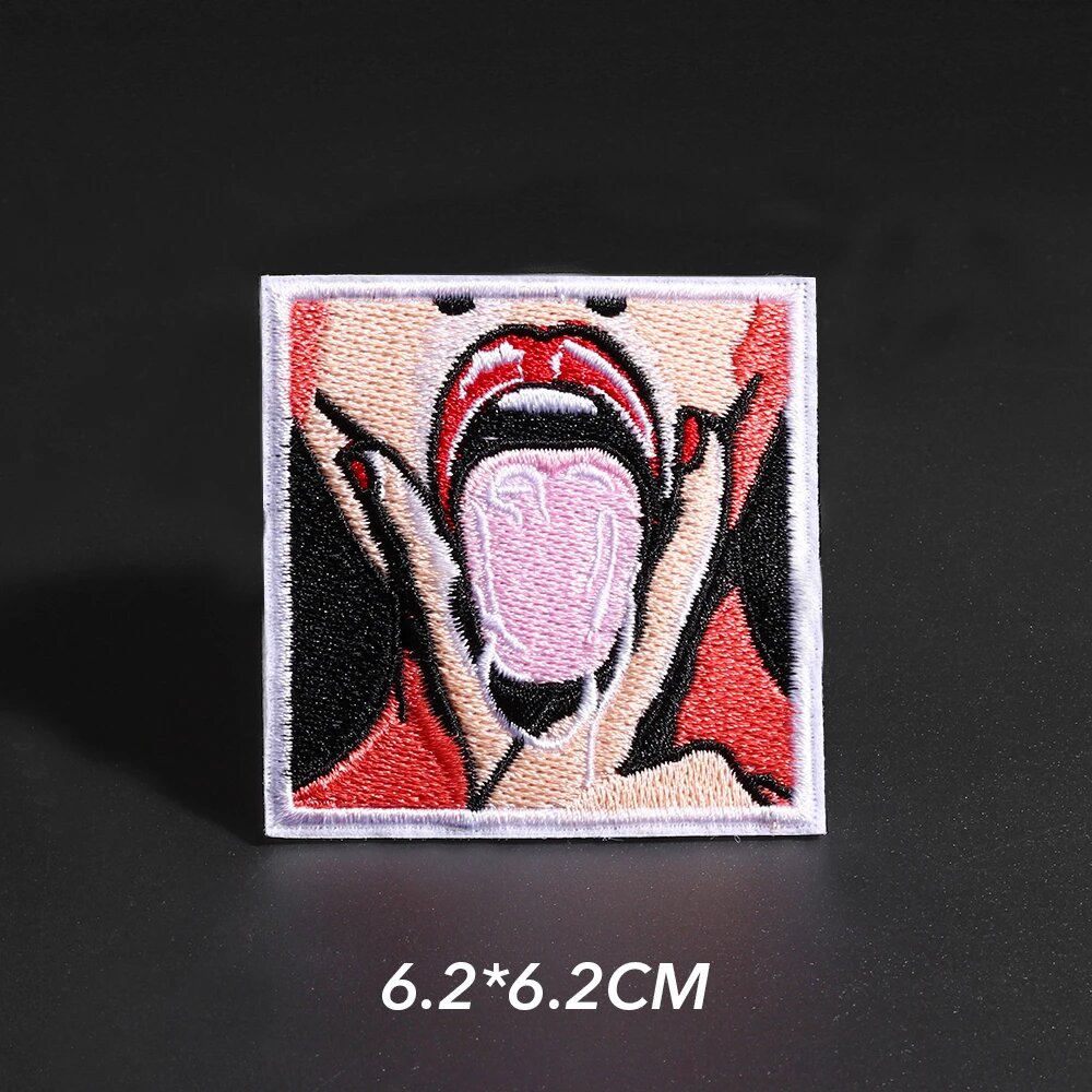 Японские аниме патчи для одежды PGY HEHUOREN Красный, N3-BT6916