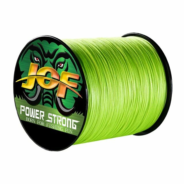 JOF Леска плетеная 300м, 0.37мм, 60LB, Grass Green