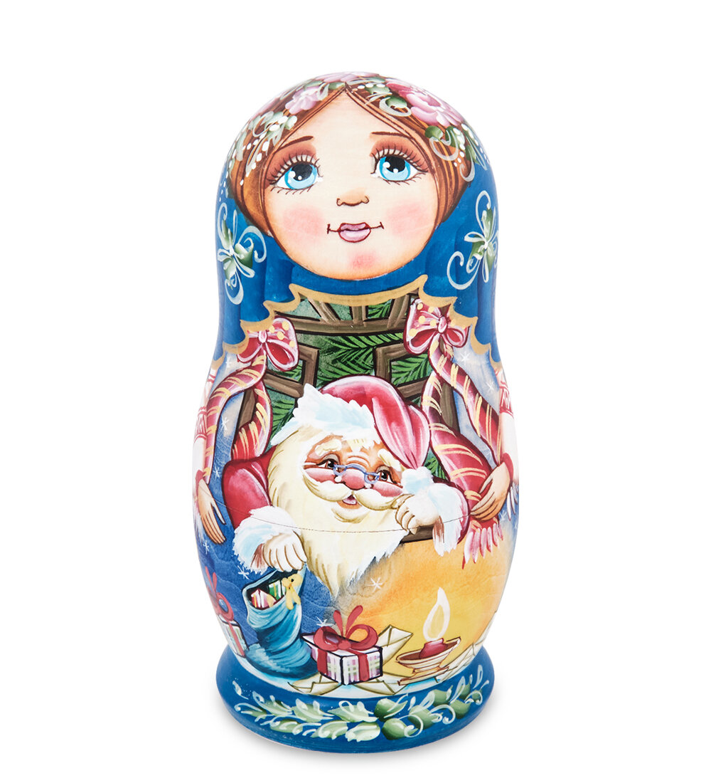 Матрешка - неваляшка Дед Мороз с подарками