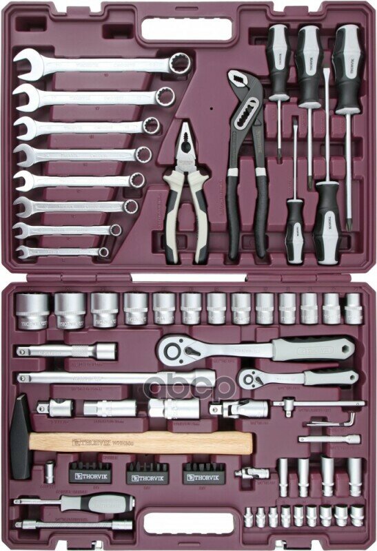 Набор инструмента 77 пр. 1/2" 1/4" 6 гр. Thorvik THORVIK арт. TS077