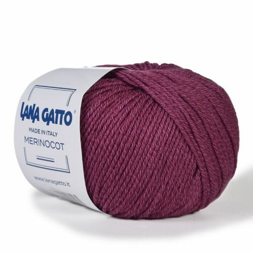 Пряжа Lana Gatto Merinocot (1 моток) 14594 винный