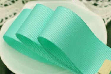 Лента репсовая полиэстер/хлопок 5 метров Бирюзовый, Tiffany, 9mm