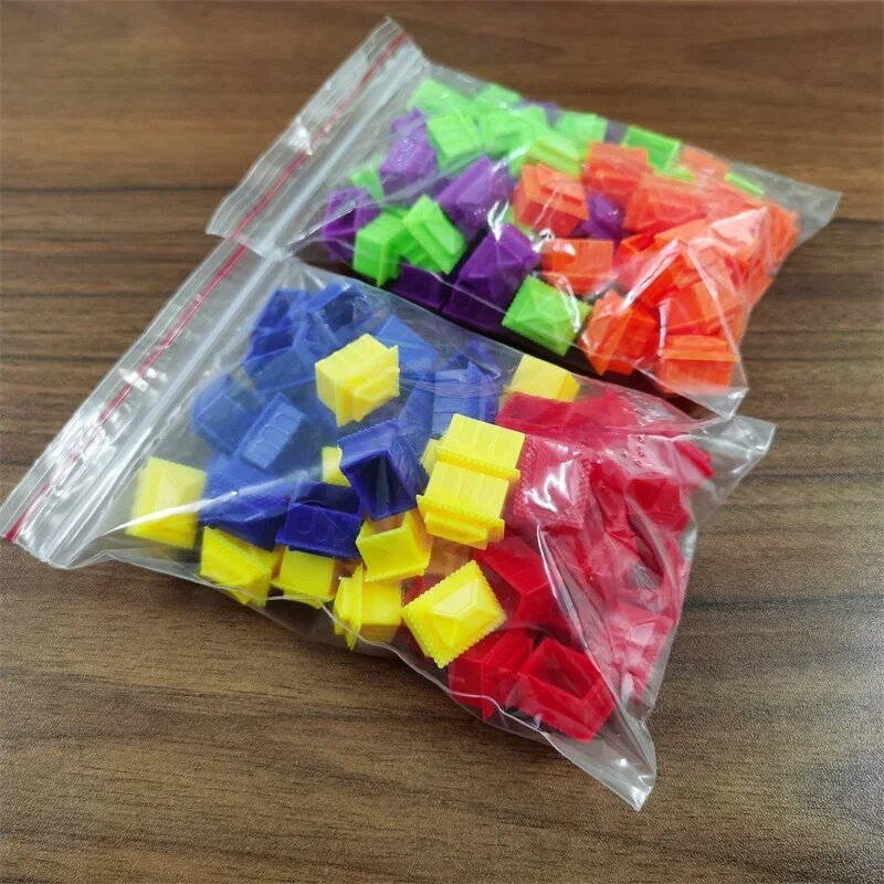 Набор 3D аксессуаров для шахматных домиков 6 colors 10 each