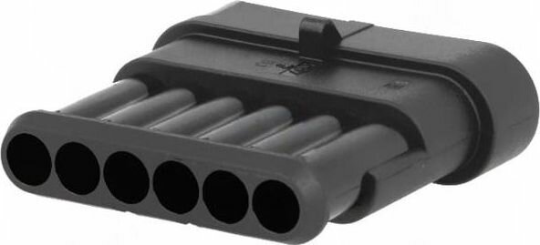 Разъем TE Connectivity AMP-282108-1 Разъем провод-провод Superseal 1.5 вилка "папа" PIN 6 IP67 1шт