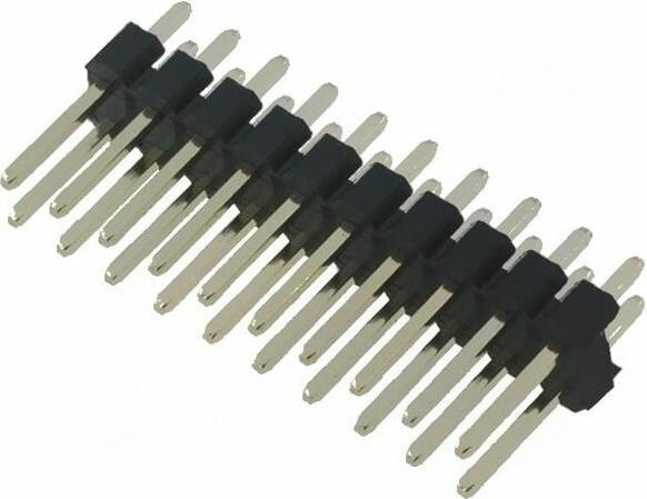 Штыревой разъем CONNFLY DS1021-2*10SF11 "папа", PIN 20 прямой, 2,54мм, THT, 1 шт