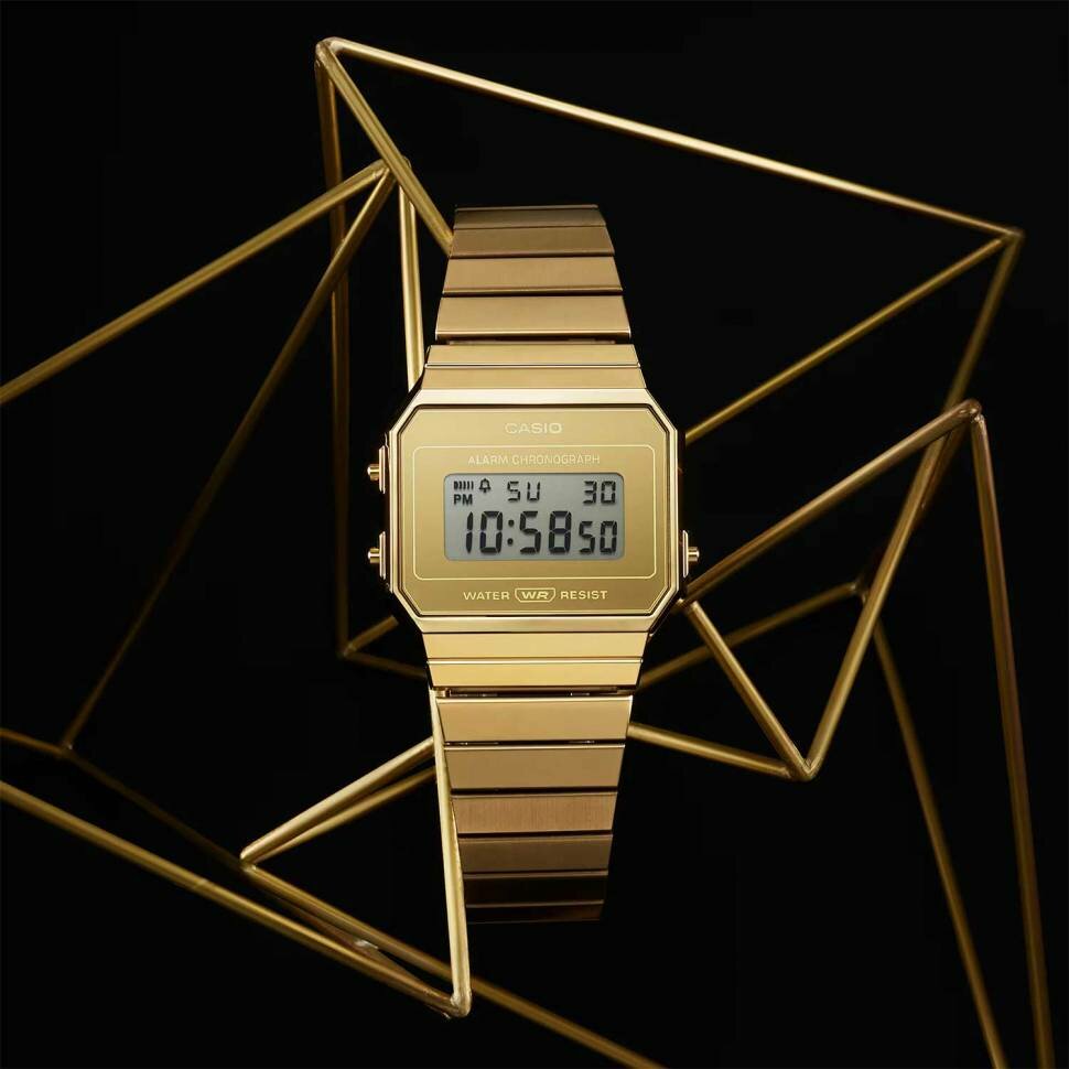 Наручные часы CASIO, серый, золотой — фото 1