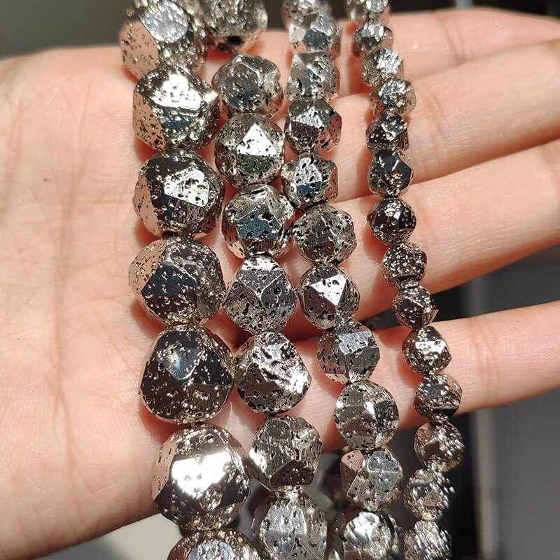 Бусины серебряные 8 мм, 46 шт, Rhodium