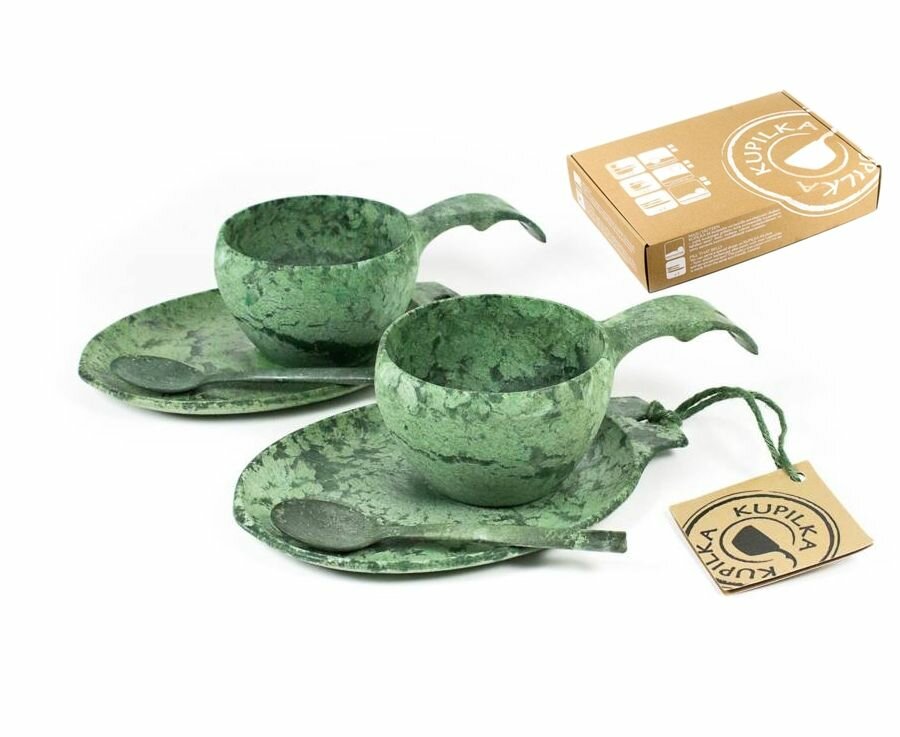 Финский набор Kupilka Slow Down на 2 персоны, цвет: Conifer