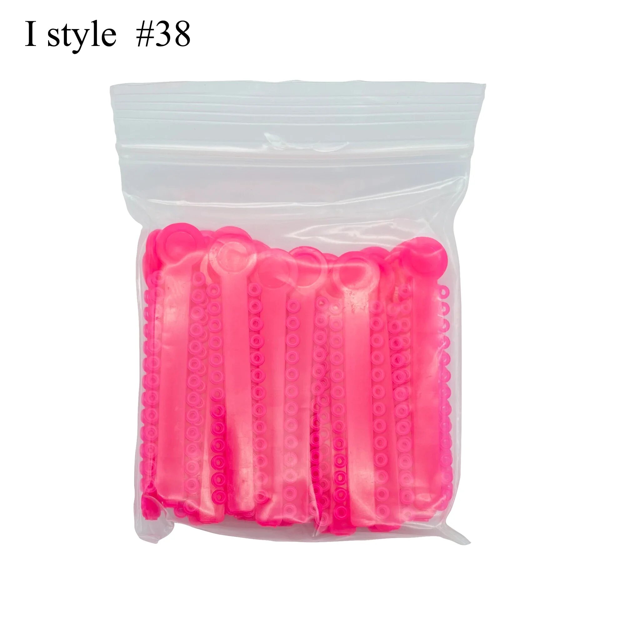 Ортодонтические резинки I style 38 (розовые)