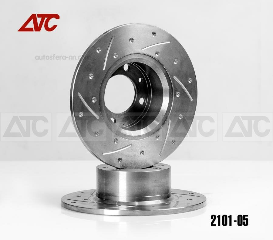 АТС 210105 Тормозной диск АТС-SPORT- не вентилируемый (направленные по движению канавки 6 шт, плюс направленн