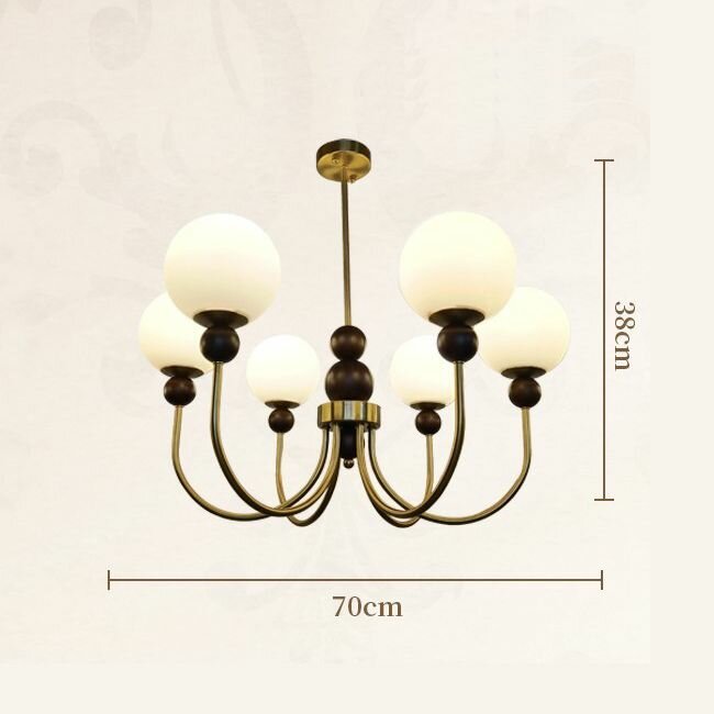 LASHA YH-4 Дерево. Стекло Железо люстра