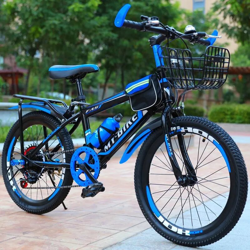 Горный велосипед с регулируемой скоростью 20 дюйма, СинийМальчики и девочкиzx