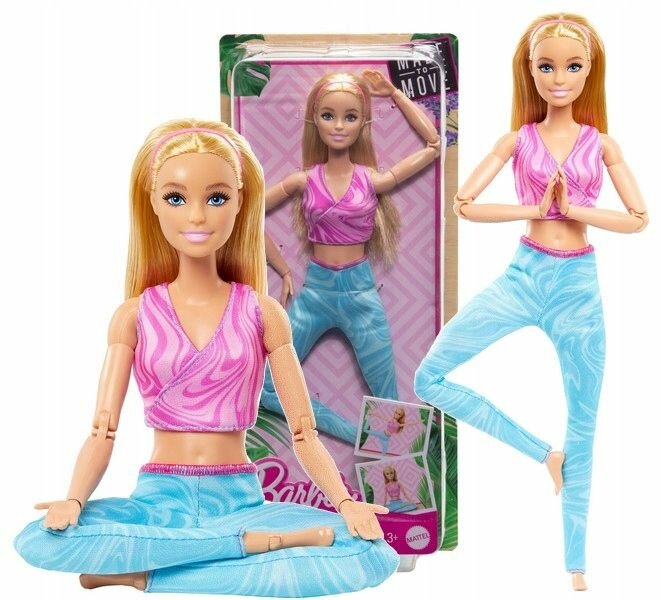 Кукла Mattel Barbie Made To Move - Кукла в спортивном костюме - Барби HRH27