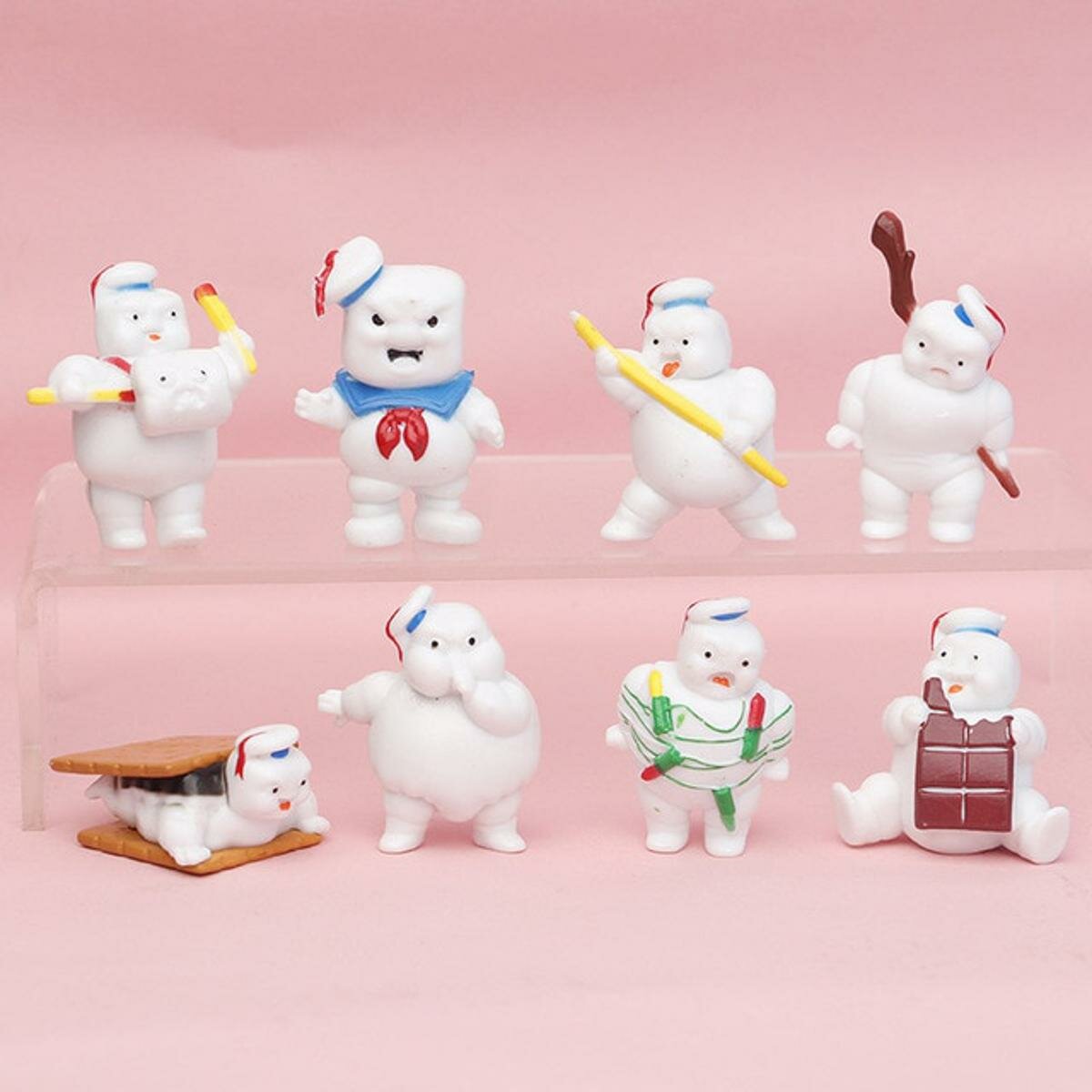 Новые 8 шт./набор винтажных Охотников за привидениями 3 Stay Puft Marshmallow Man Sailor фигурка игрушка торт детские ку
