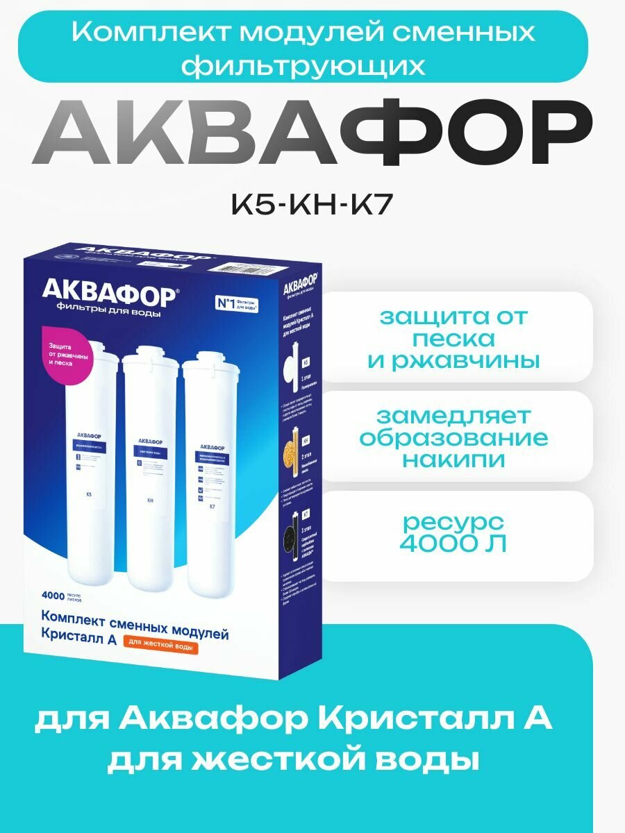 Комплект модулей сменных фильтрующих Аквафор К5-КН-К7