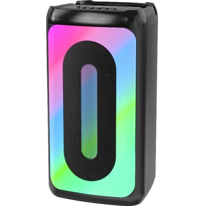 Портативная беспроводная колонка Defender Concerto, 20 Вт, bluetooth 5.3, FM-радио, MP3-плеер, подсветка, черная.