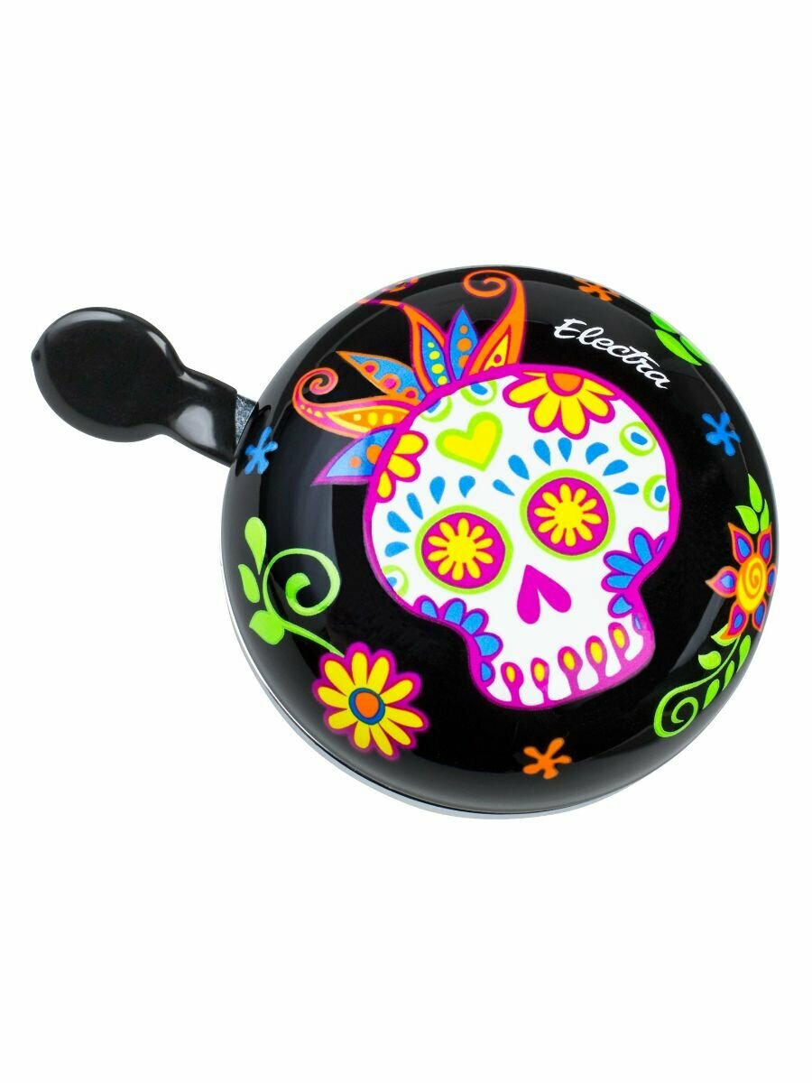 Велосипедный звонок Electra Big Ding-Dong Bell Sugar Skulls алюминевый