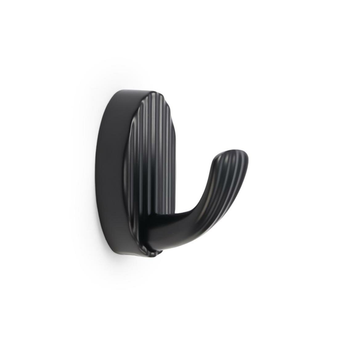 Крючок мебельный CAPPIO SEA, однорожковый, цинк, цвет черный, 1 шт.