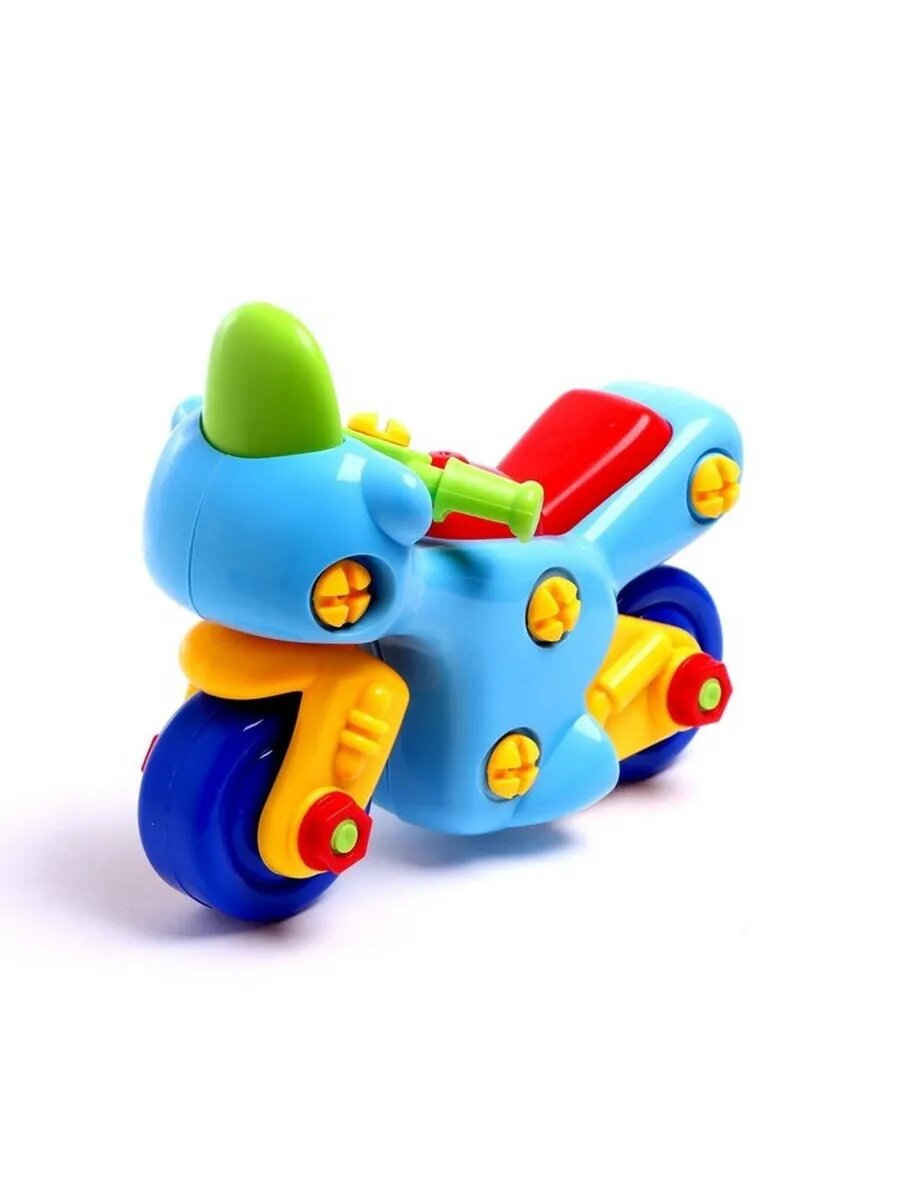 Яркий конструктор для малышей — мотоцикл