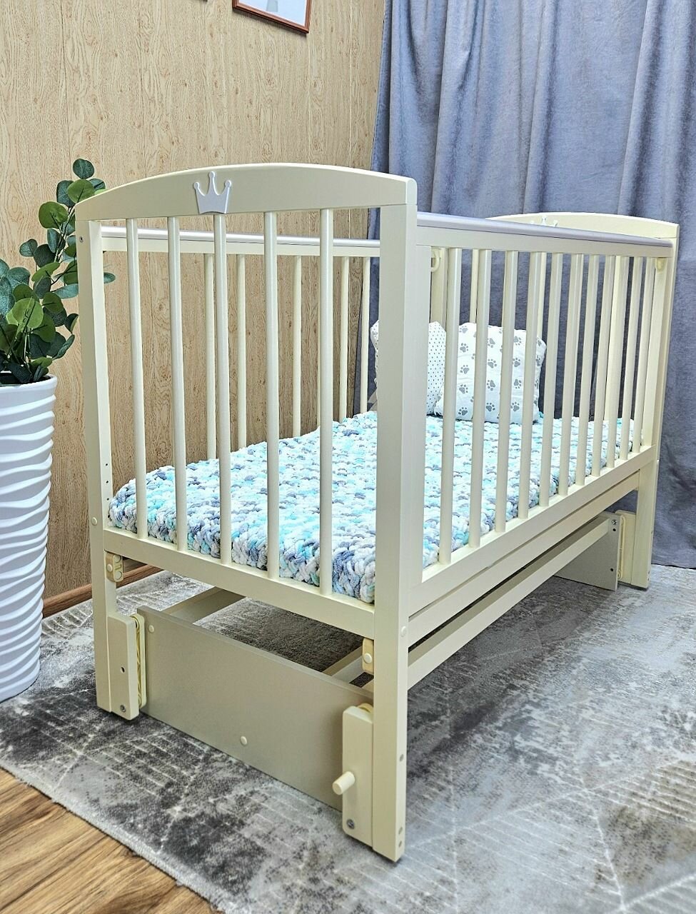 Кроватка для новорожденных LILU-5 универсальный маятник