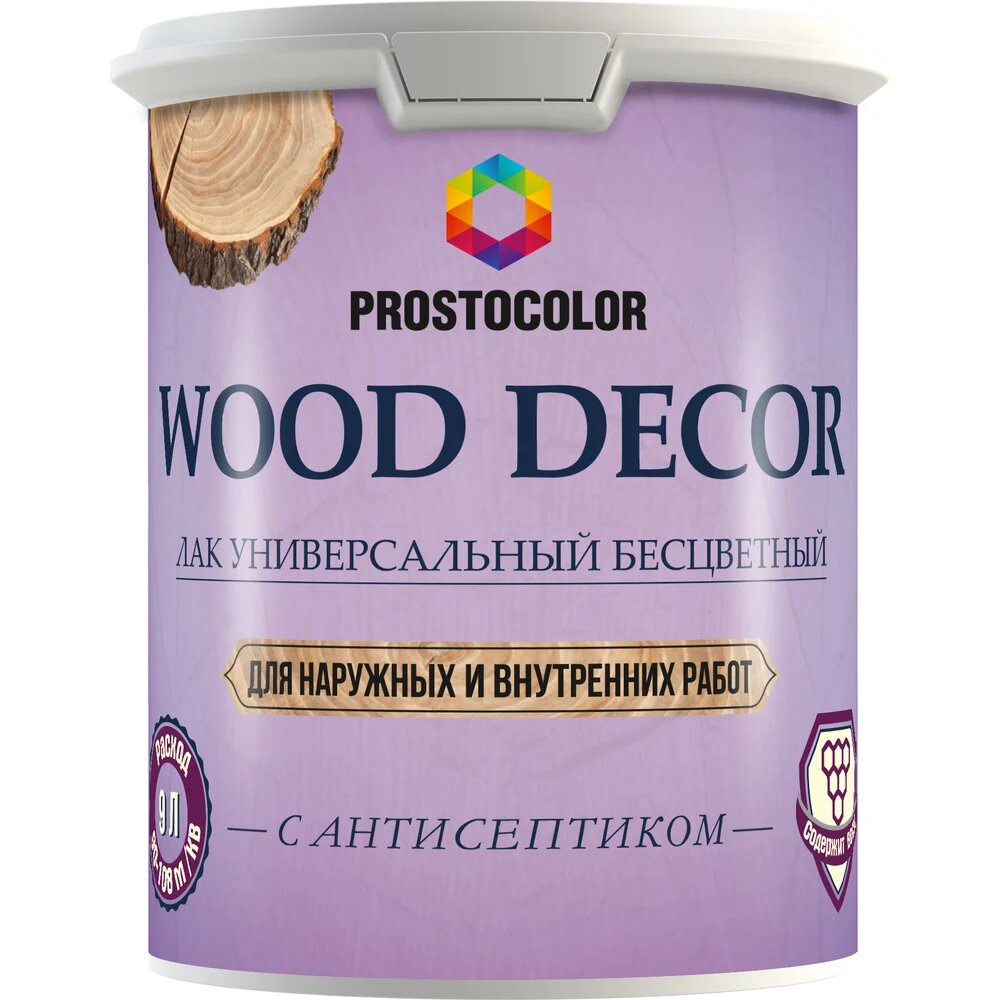 PROSTOCOLOR Лак WOOD D? COR простоколор с воском (глянцевый) 0,9 л 201410