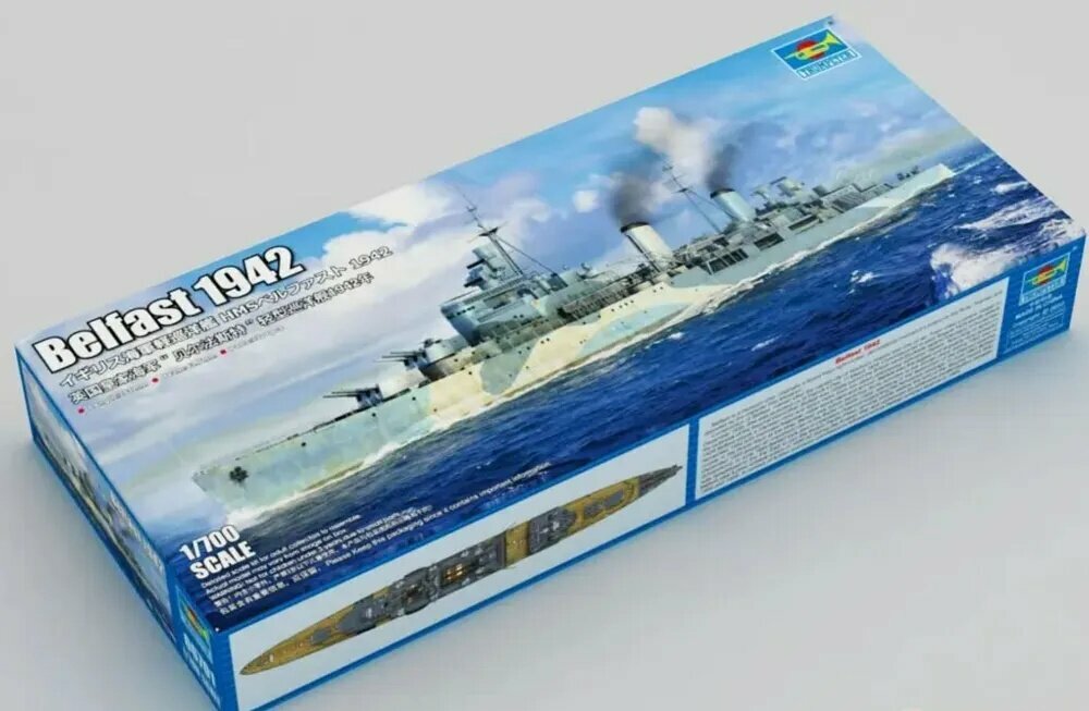 Trumpeter 06701 1/700 Вторая мировая война HMS Белфаст 1942 Пластиковый сборная модель корабля