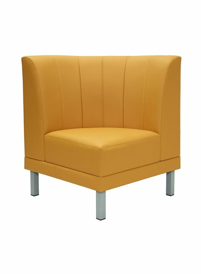 Секция угловая 90° Шангрила КР-СБ, модуль, антивандальная эко-кожа маис, 72x72x91 см