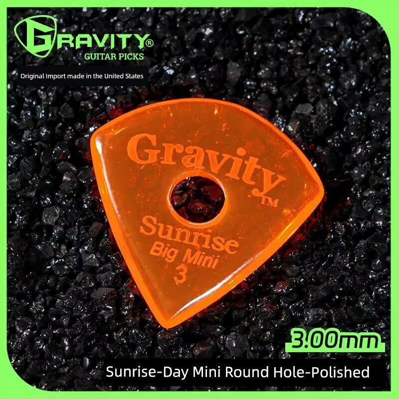 Американские медиаторы для электрогитары Gravity, ручной работы, с эффектом гравитации, полупрозрачные, для бас-гитары