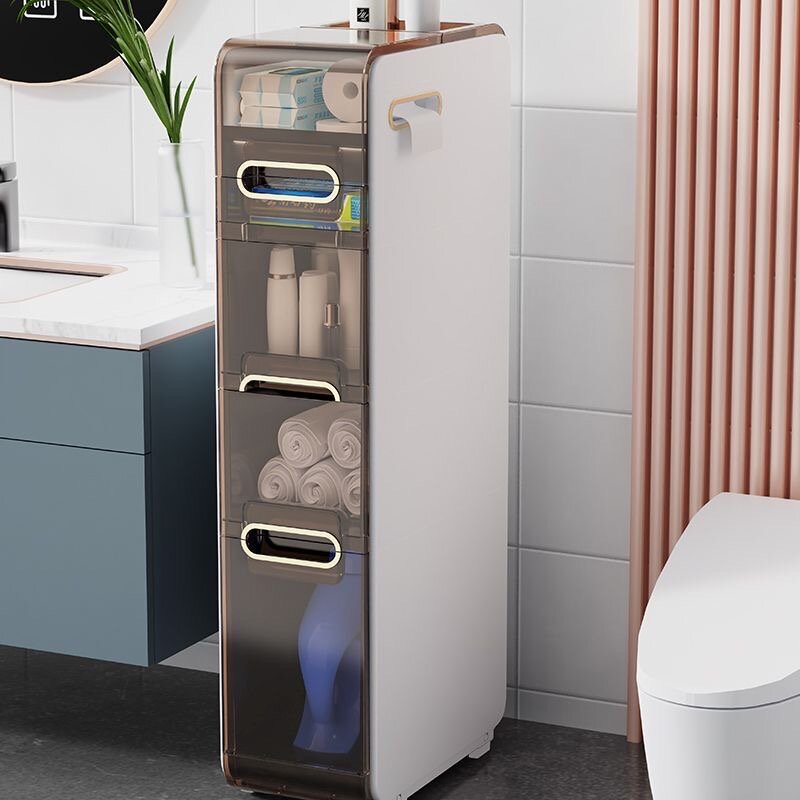 Тумба для ванной "Трельяж", с ящиками, белая, ABS/HPL пластик, 78х22х42 см