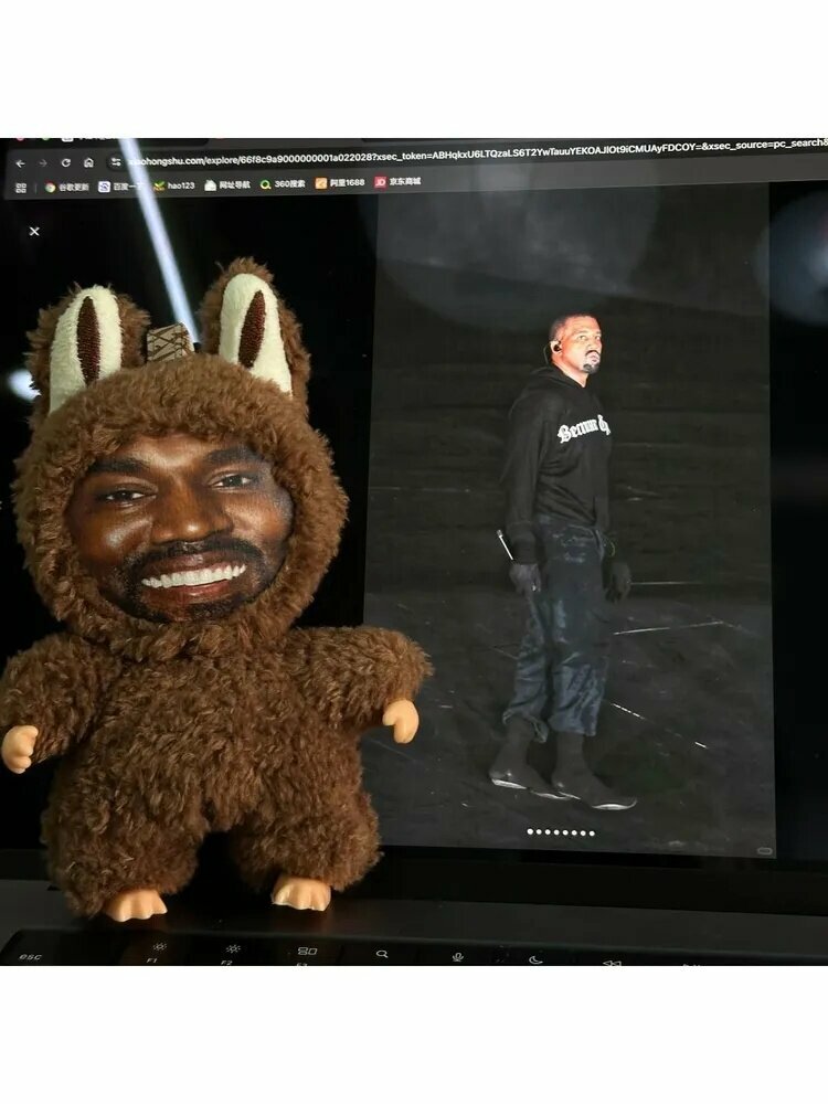 LABUBU-плюшевая игрушка, Kanye West Периферийные продуктыпроизводитель высокого качества