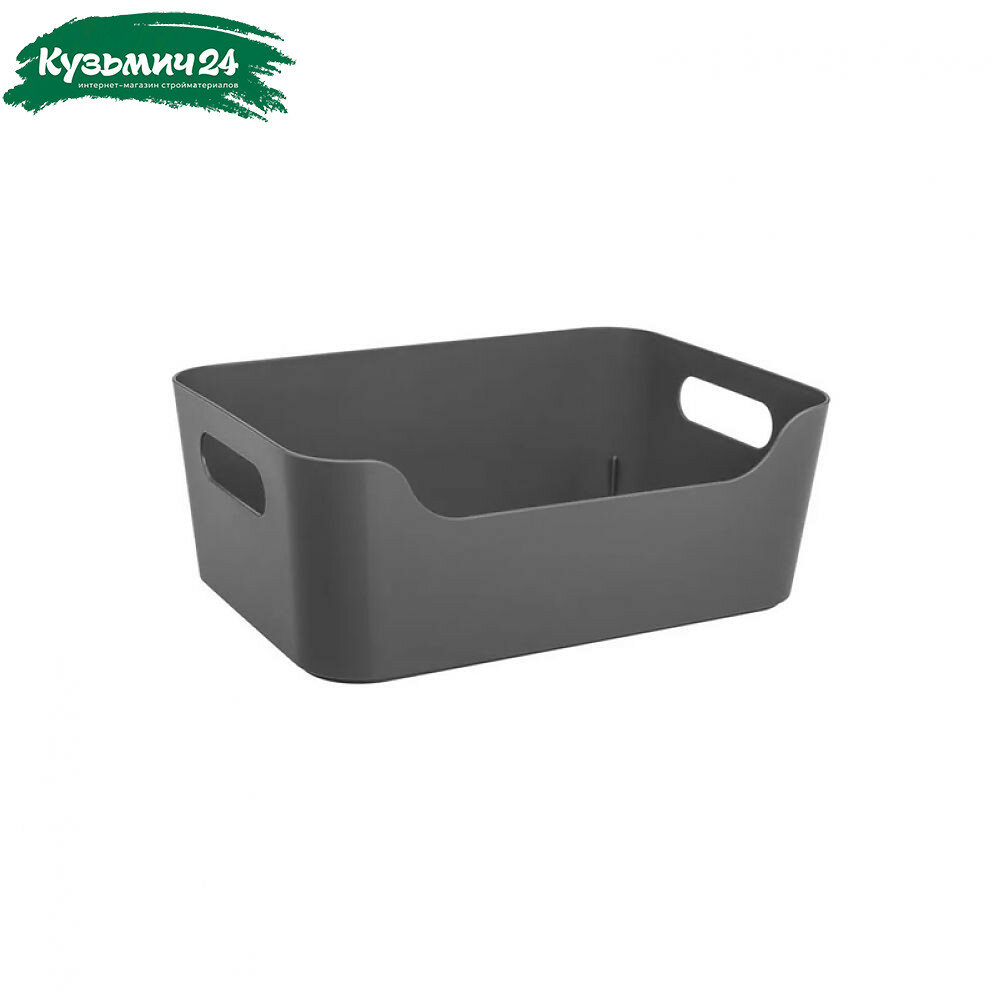 Корзина ECONOVA Scandi пластиковая серая 75х120х170 мм 1.2л