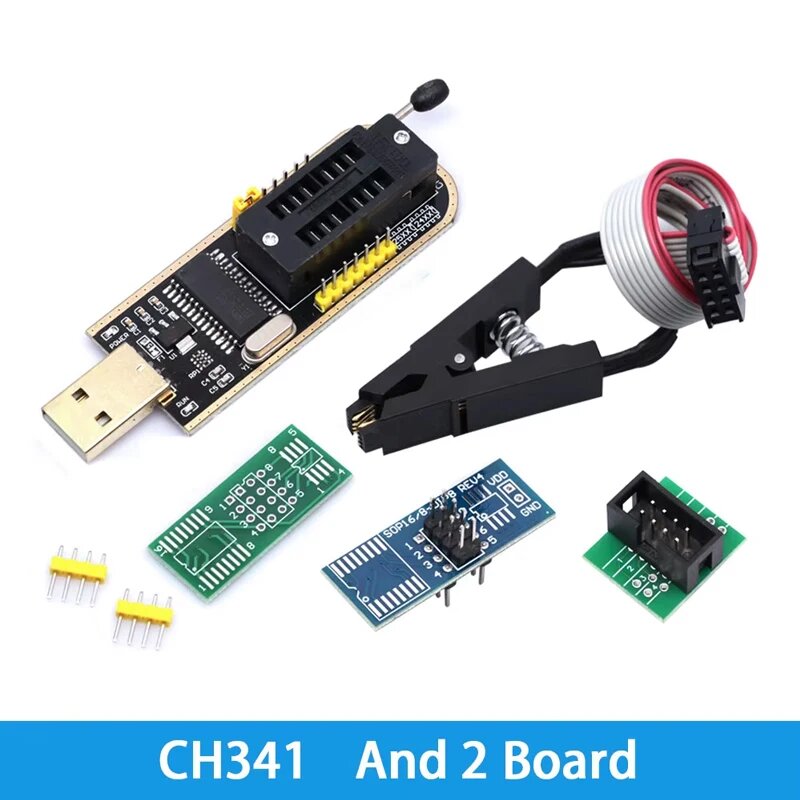 Тестовый зажим SOIC8 SOP8 для адаптера EEPROM 93CXX/25CXX/24CXX + модуль USB-программатора CH341 24 25 серии Flash BIOS