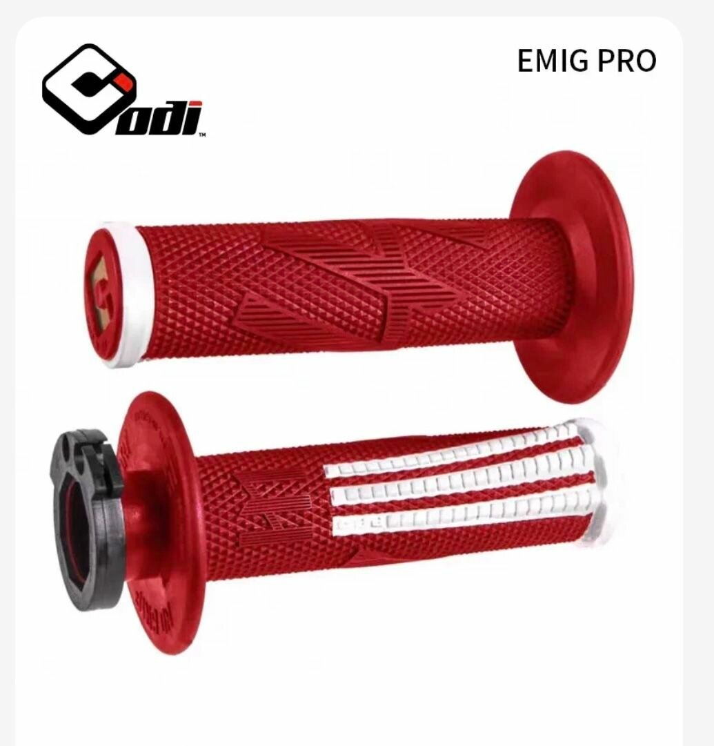 Грипсы ODI EMIG PRO V2 LOCK-ON GRIPS Black-Green