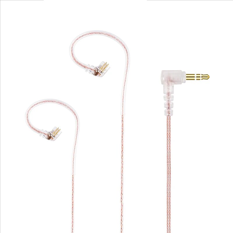 Кабель для наушников Fransun 3,5 мм/Type-C 0,75/0,78 мм 2PIN 5N OFC посеребренный кабель для обновления провод для наушников с микрофоном для KZ QDC