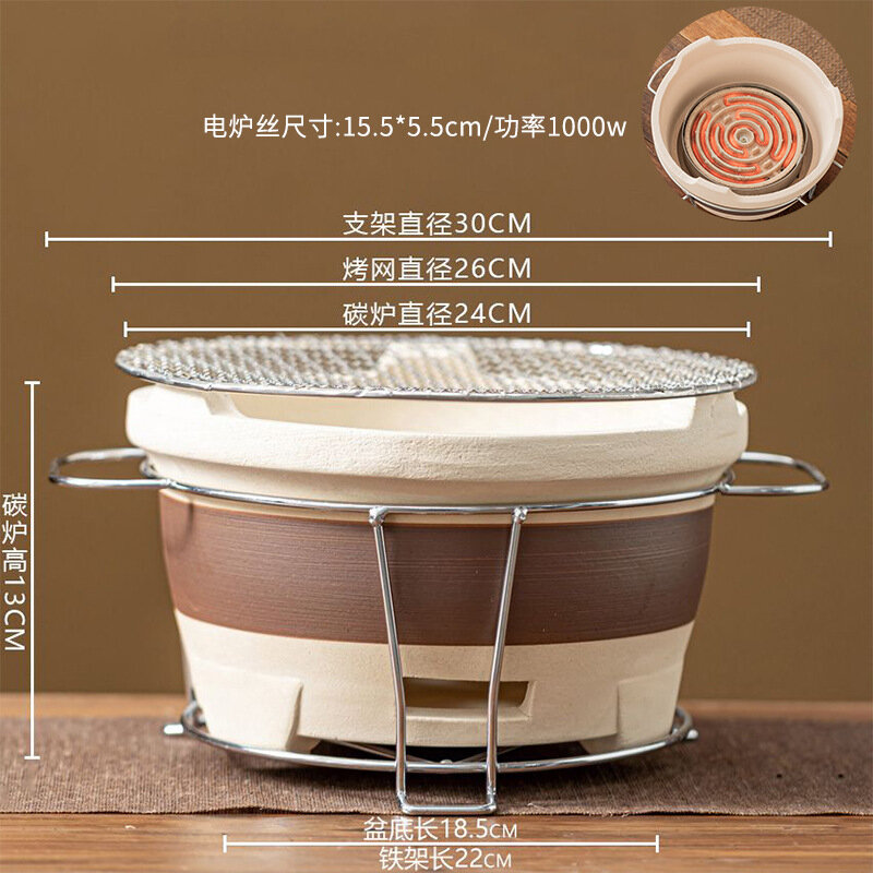 Чайная печь, зимняя уличная печь для барбекю, небольшая угольная печь, комнатная отопительная печь, угольная печь, японская печь с боковым нагревом, глиняная печь.