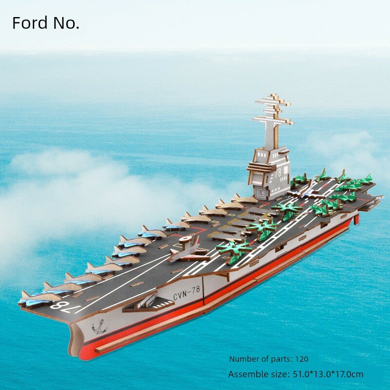 Деревянные игрушки имитируют военные сборные модели, деревянные трехмерные головоломки, детские развивающие