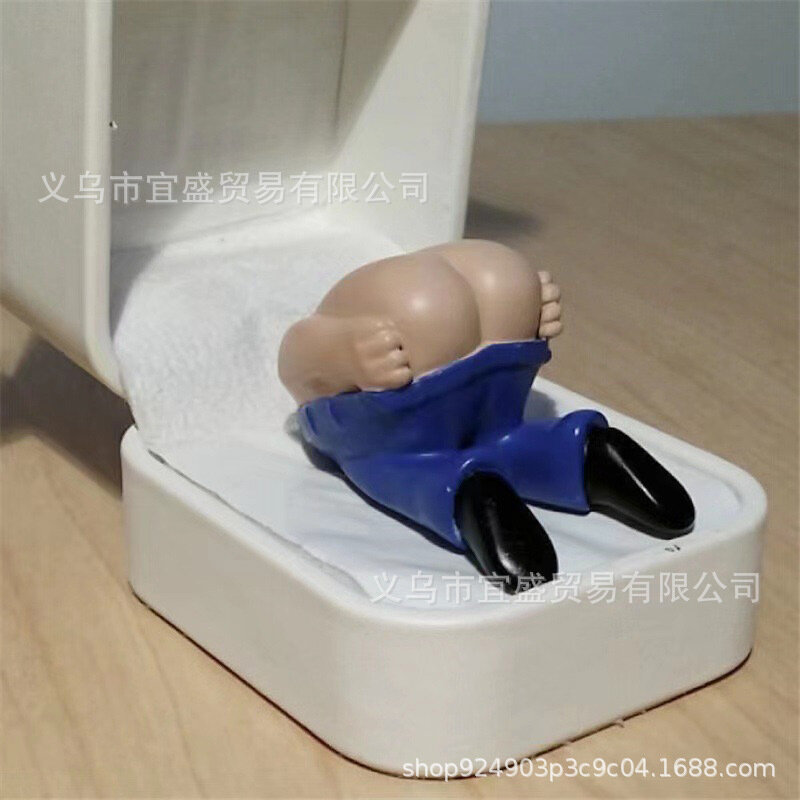 Cross-border new spoof marriage proposal ring box bare ass resin decoration creative design bare ass ring Ring box white skin