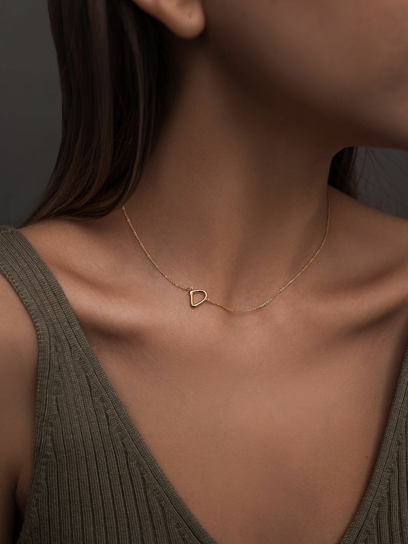 Колье, серебро, 925 проба, золочение