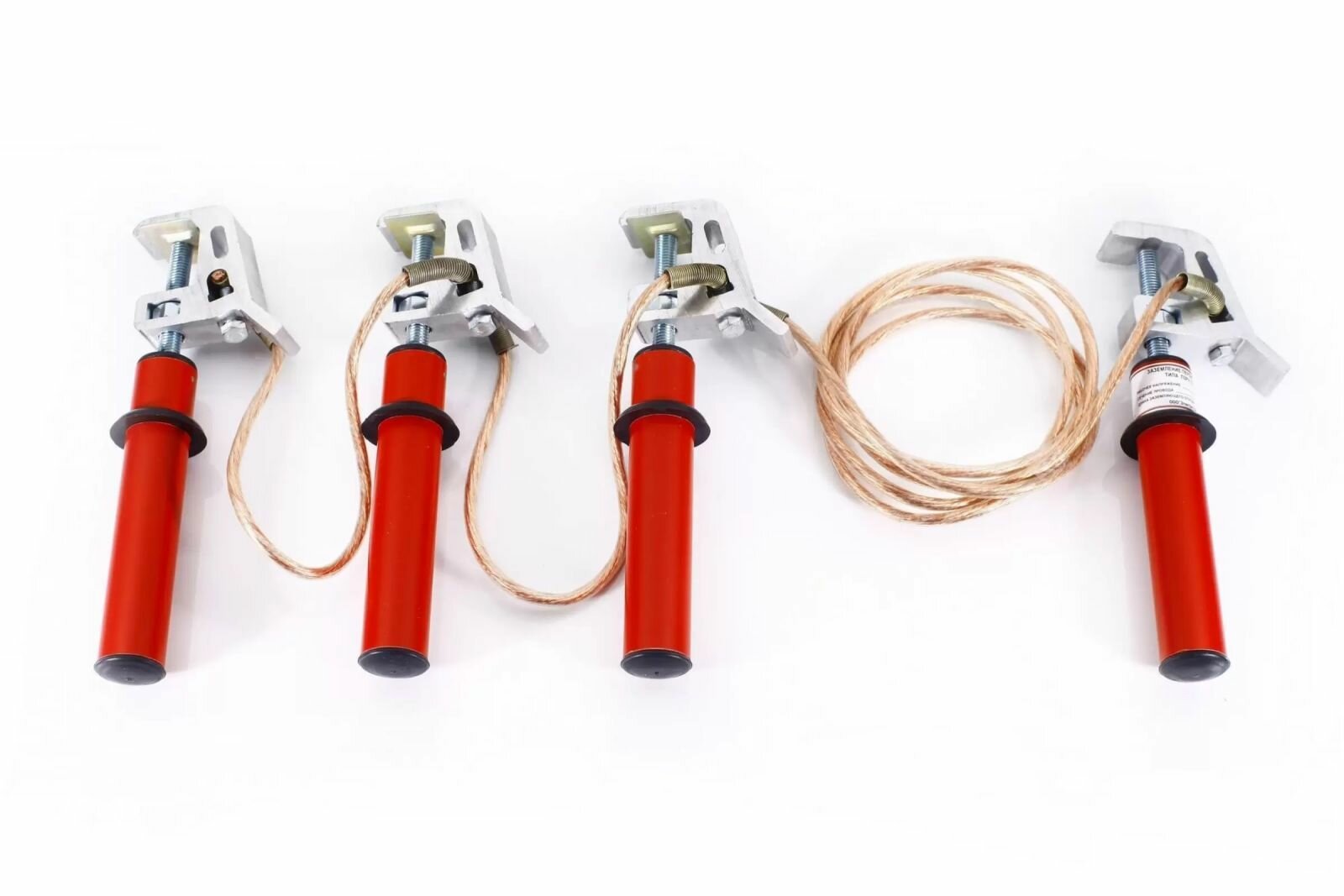 Заземление переносное Электро Трейд мобильный комплект, рабочее напряжение до 1 кВ, в сумке для хранения, состоит из штанги, зажима и проводника