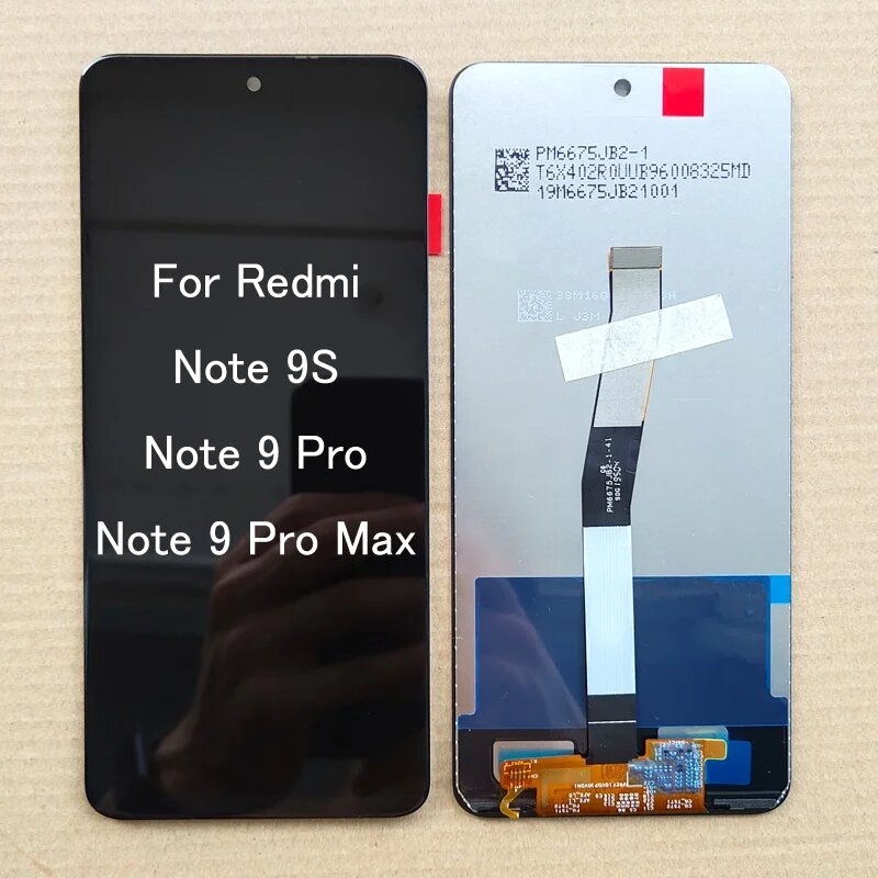 ЖК-дисплей 6,67 дюйма для Xiaomi Redmi Note 9 Pro / Note 9 Pro Max / Note 9S, сенсорный экран с дигитайзером в сборе, черный