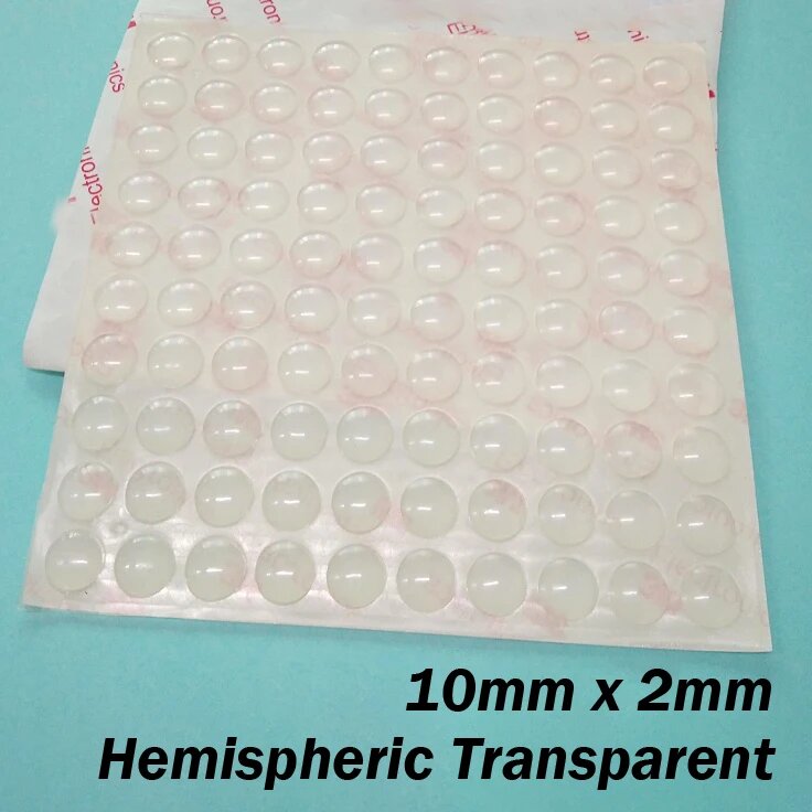 100 шт. самоклеящиеся круглые силиконовые резиновые бамперы, мягкие прозрачные черные противоскользящие амортизаторы, подушечки для ног, демпфер 10 мм Transp 10mmx2mm